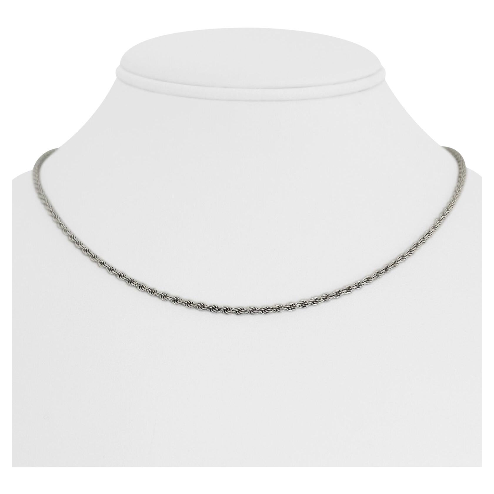 14 Karat Yellow Gold Solid Thin Diamond Cut Rope Chain Necklace, Peru ...