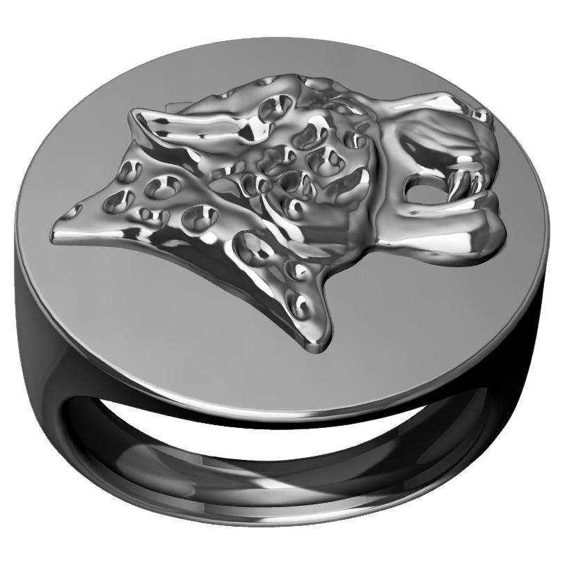 Enamel 14 Karat Gold Leopard Head Wrap Ring For Sale at 1stDibs