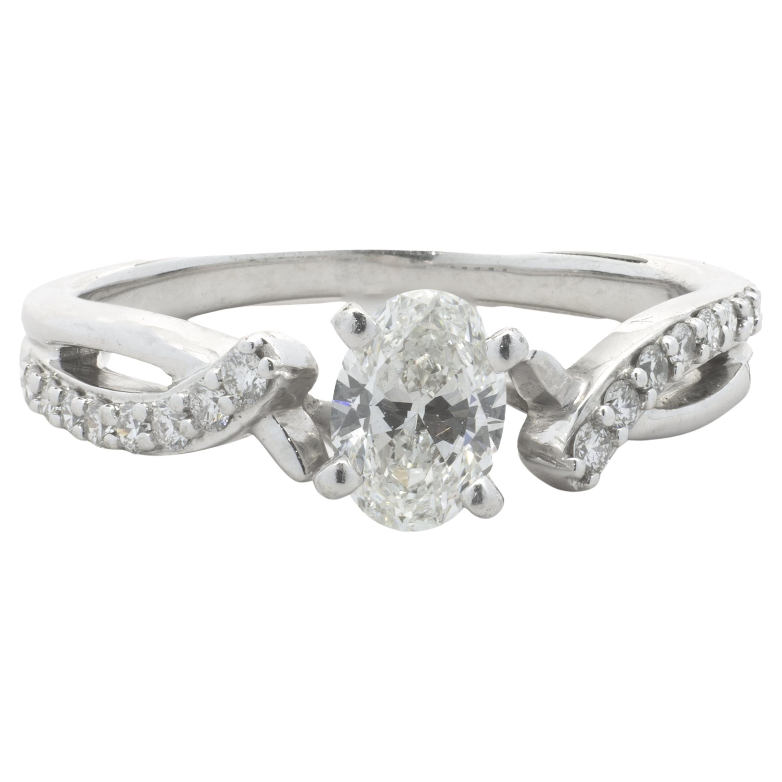 2 5 Carat 14 Karat White Gold Certified Oval Black Diamond Engagement