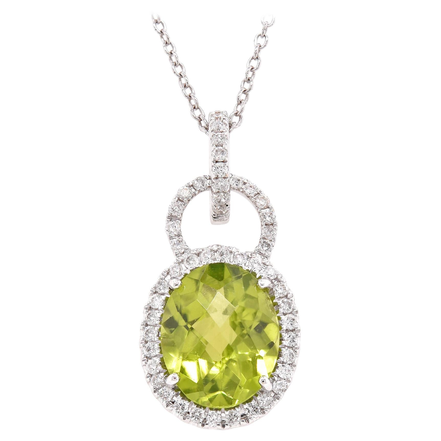 Peridot Gold Cross Necklace at 1stDibs