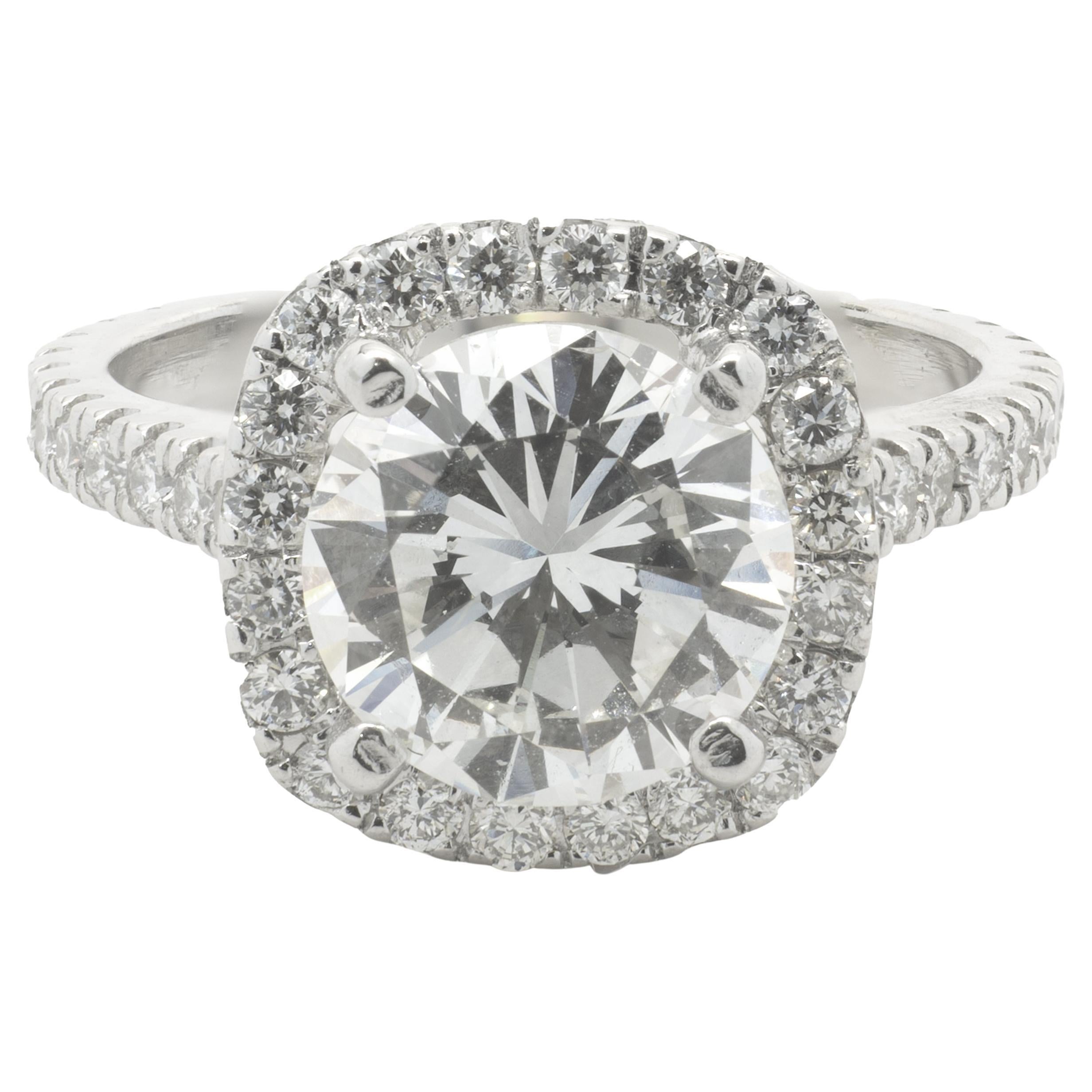 Round Brilliant Diamond Engagement Ring 5.35 Carat 18 Karat White Gold ...