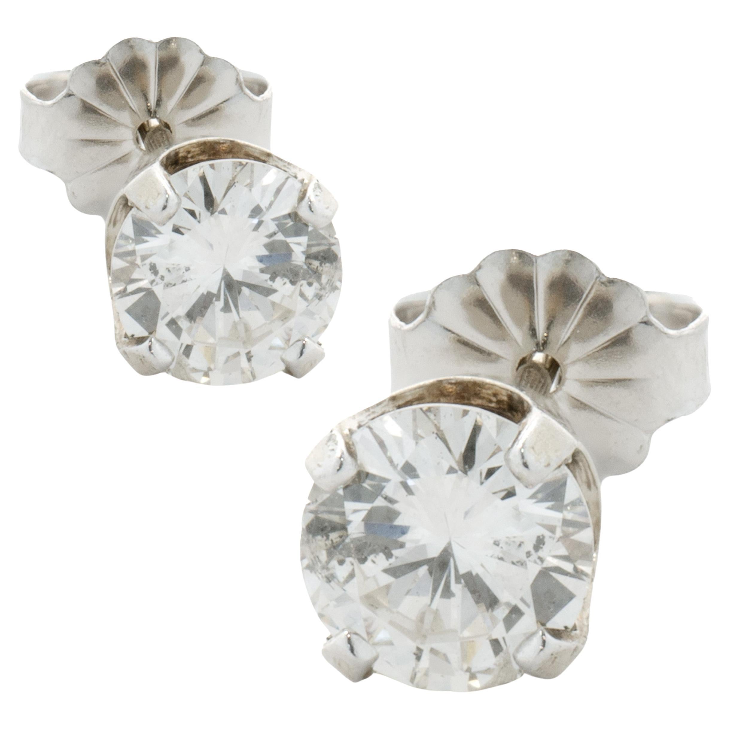 Round Cut Stud Earrings - 6,047 For Sale at 1stDibs