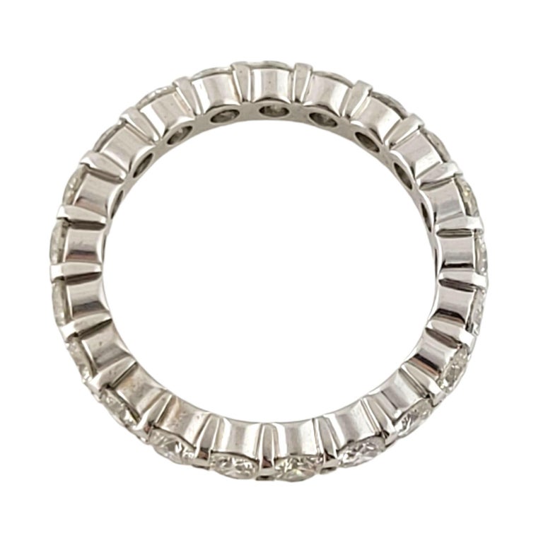 14 Karat White Gold Round Brilliant Diamond Eternity Band 1.70cts For ...