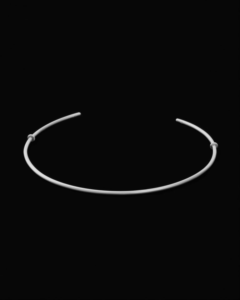 Tiana Marie Combes White Gold Roman Collar Necklace For Sale at 1stDibs