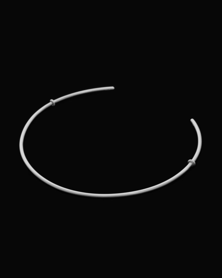 Tiana Marie Combes White Gold Roman Collar Necklace For Sale at 1stDibs