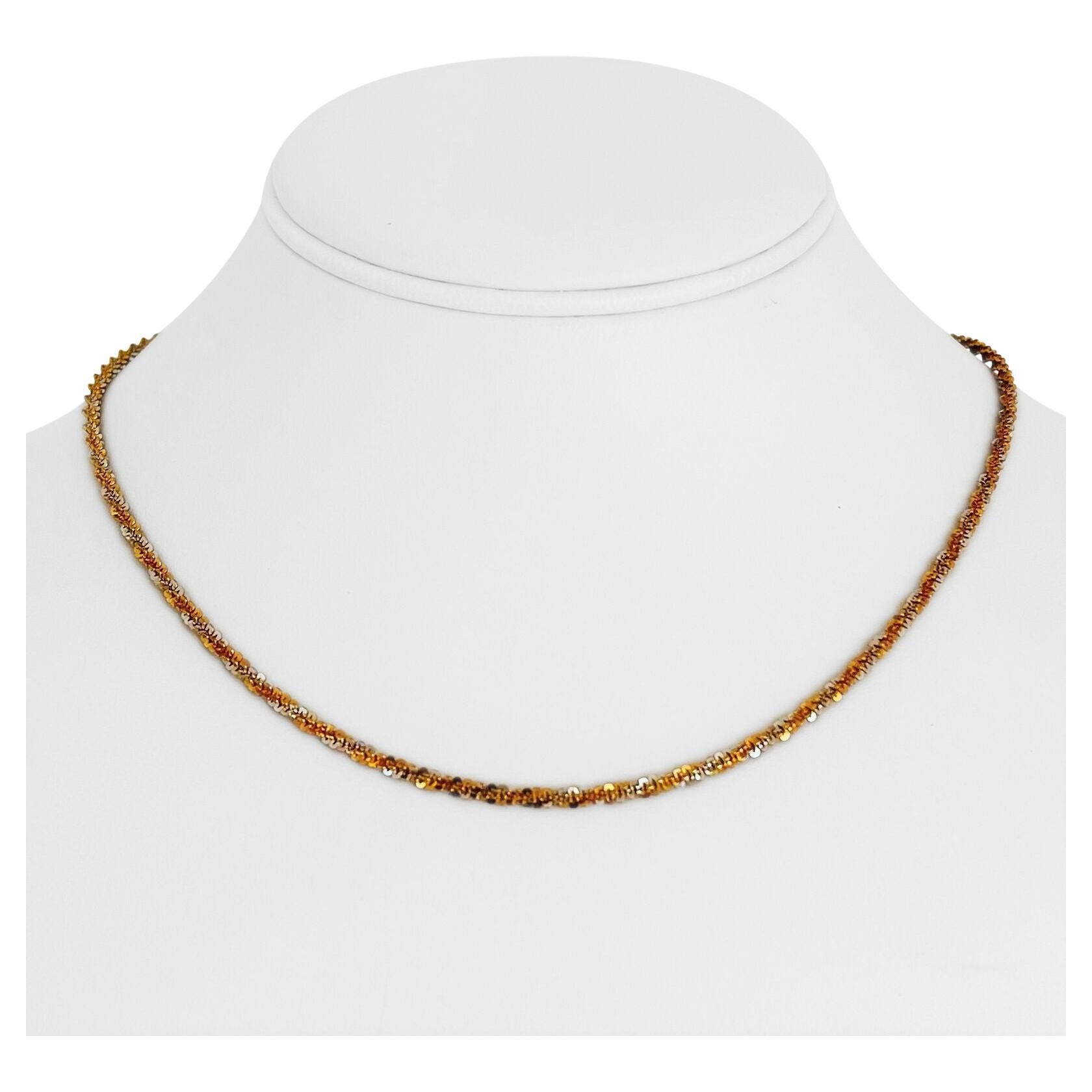 1960s Italian Knot Link Two-Tone Gold Necklace at 1stDibs | two tone ...