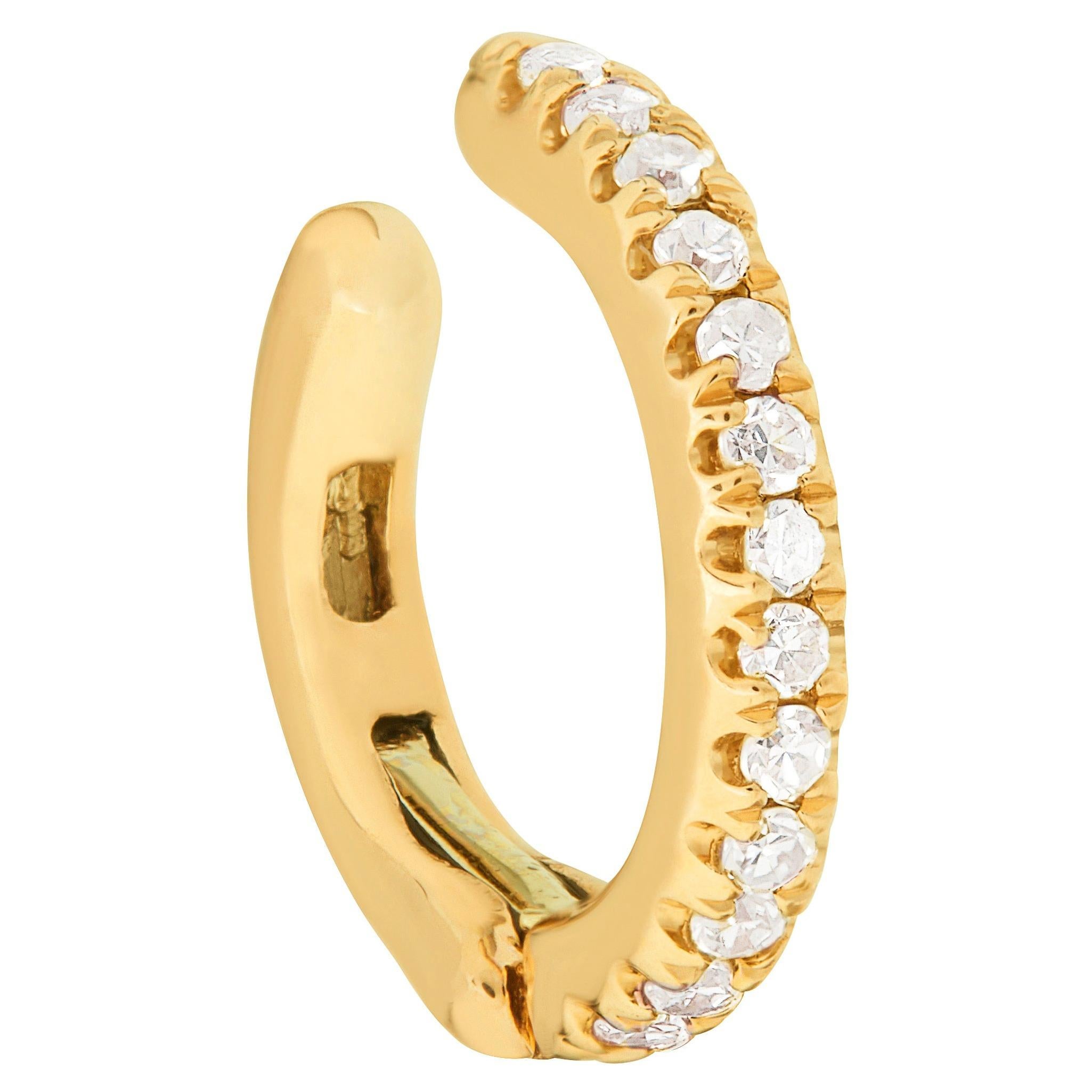 .80 Carat Round Natural Diamond Lobe Wrap Retro Grill Earrings 14 Karat ...