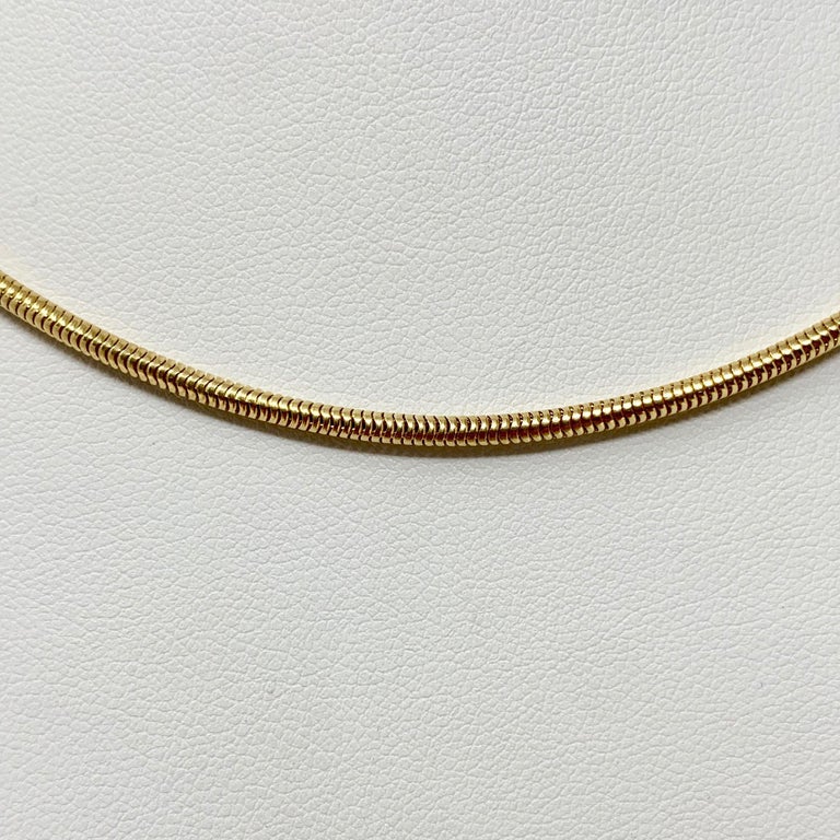 14 Karat Yellow Gold Snake Link Chain Necklace at 1stDibs | snake link ...