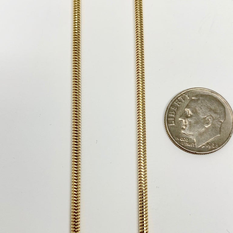 14 Karat Yellow Gold Snake Link Chain Necklace at 1stDibs | snake link ...