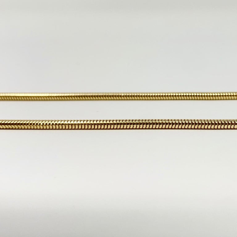 14 Karat Yellow Gold Snake Link Chain Necklace at 1stDibs | snake link ...