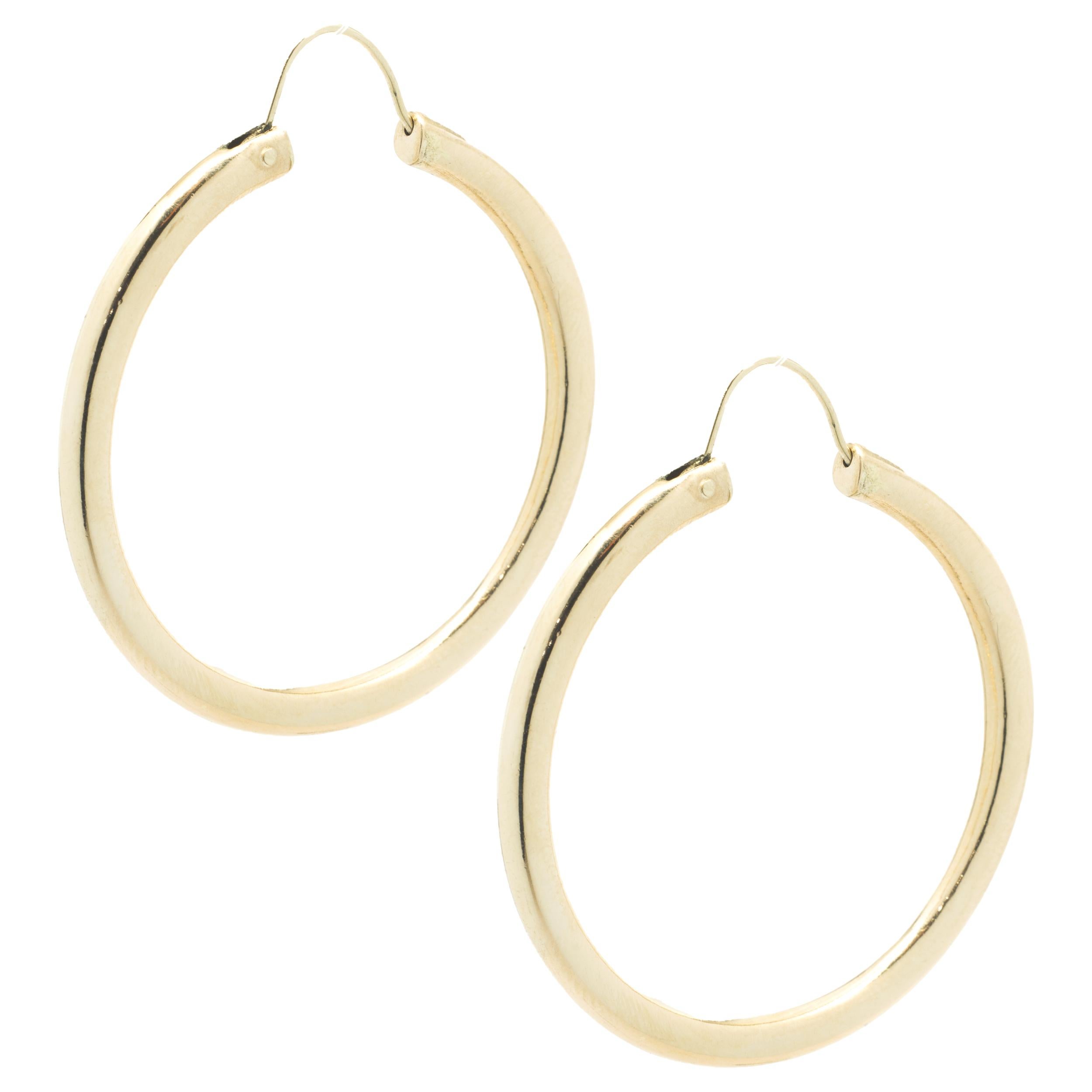 14 Karat Yellow Gold Hoop Earrings at 1stDibs | 14 karat gold hoop earrings