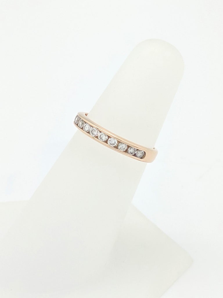 14 Karat Yellow Gold .42 Carat Diamond Stackable Anniversary Wedding ...