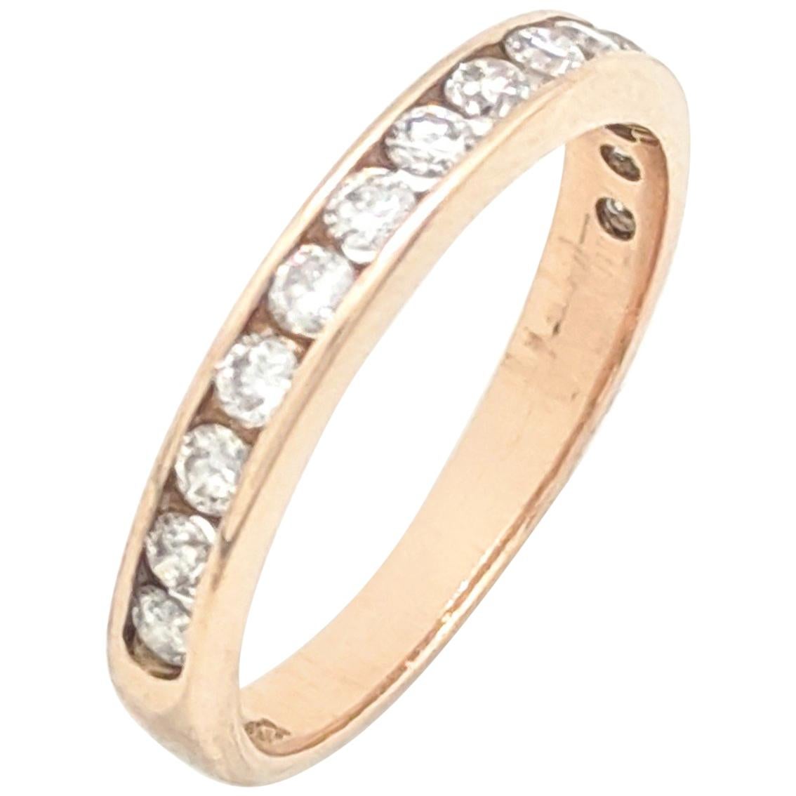 14 Karat Yellow Gold .42 Carat Diamond Stackable Anniversary Wedding ...