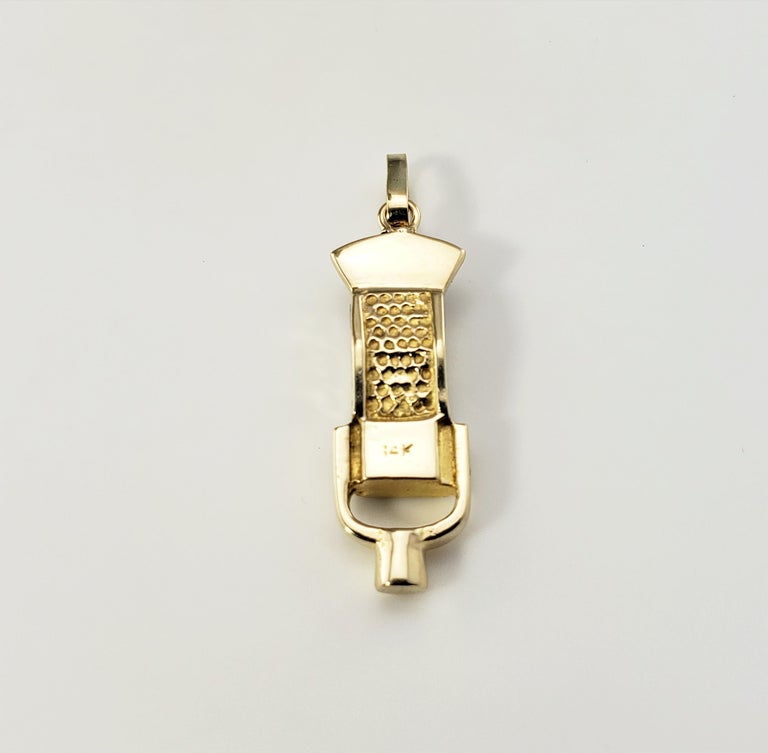 14 Karat Yellow Gold ABC TV Studio Microphone Charm For Sale at 1stDibs