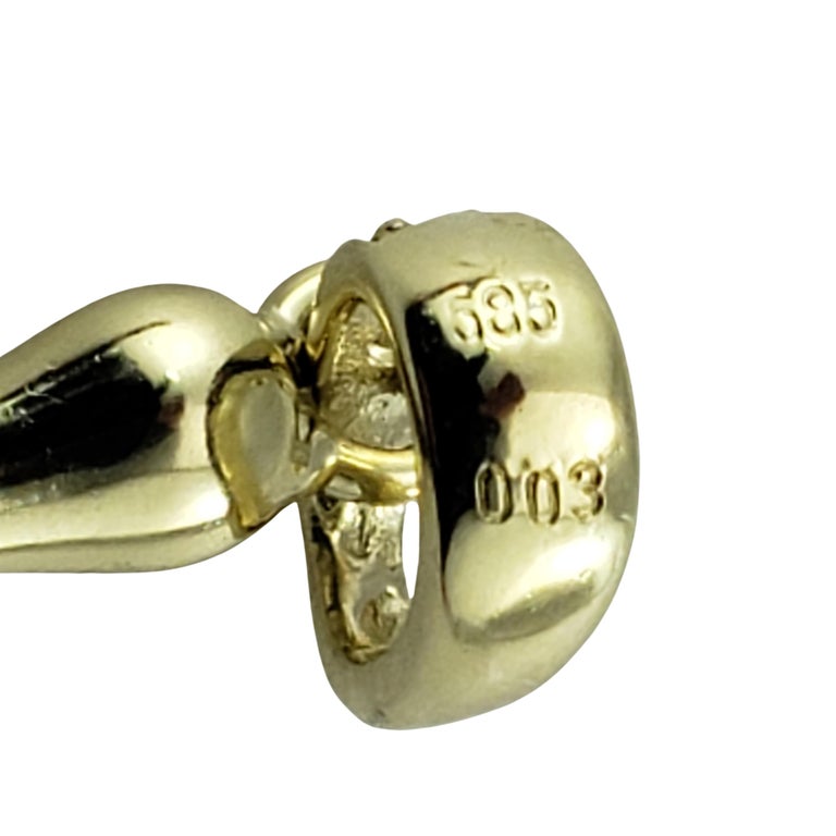 14 Karat Yellow Gold and Diamond Bowling Pin Charm For Sale at 1stDibs