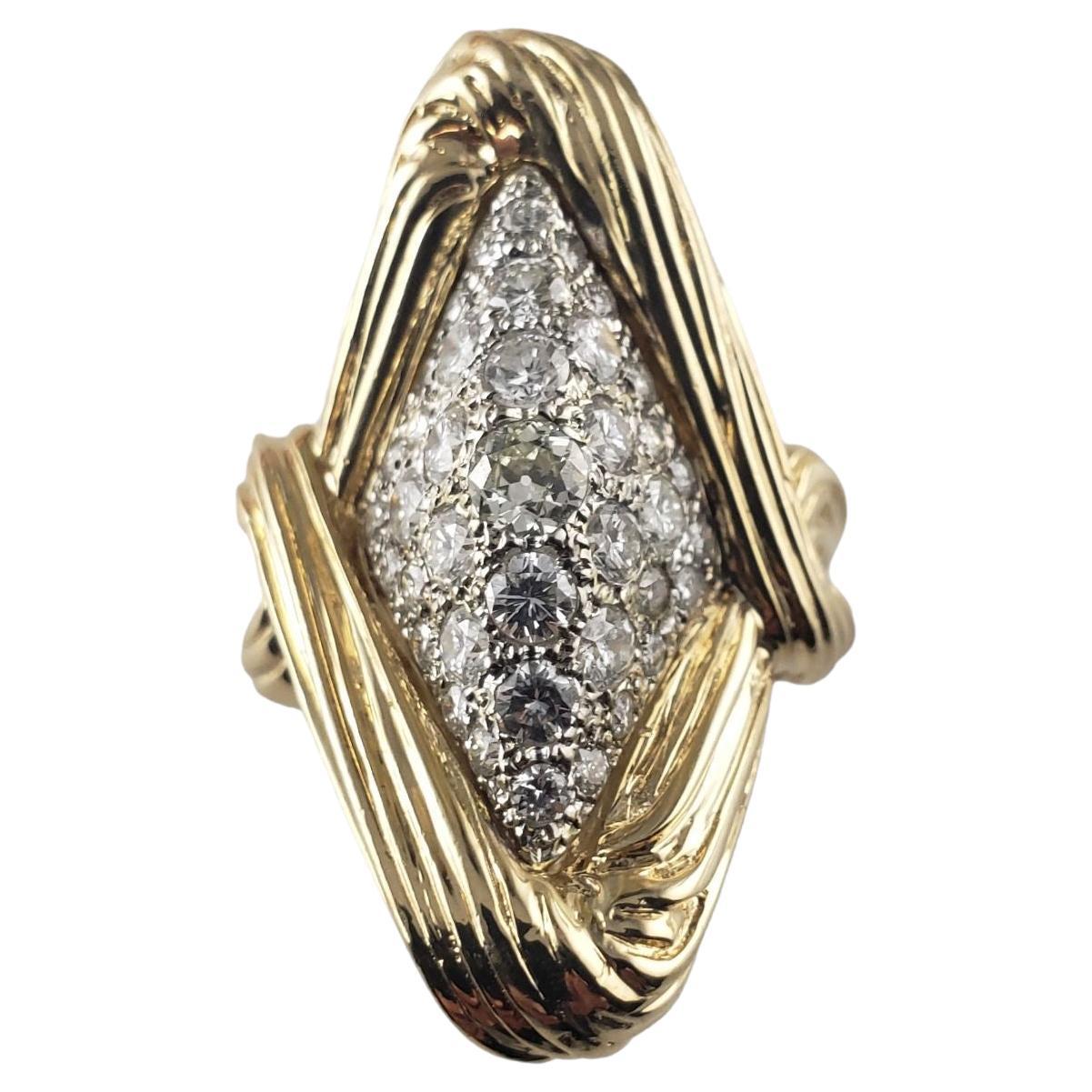 14 Karat Yellow Gold Diamond Eternity Band Ring Size 6.25 JAGi ...