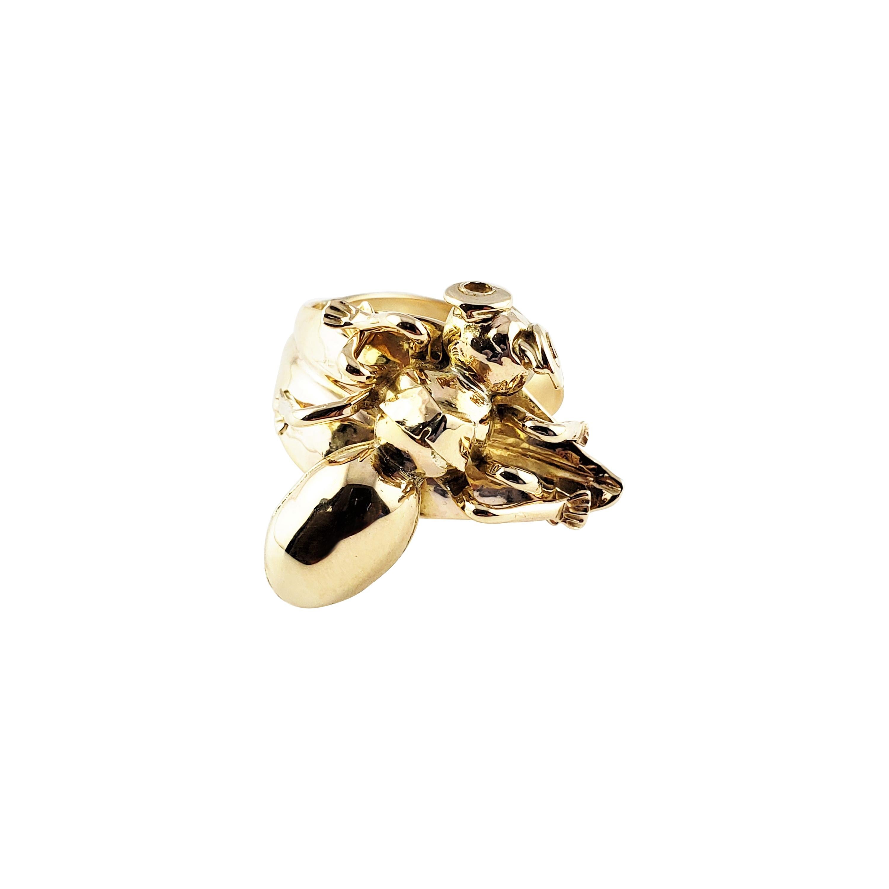 14 Karat Yellow Gold 1/10th Liberty Eagle Coin Ring For Sale at 1stDibs