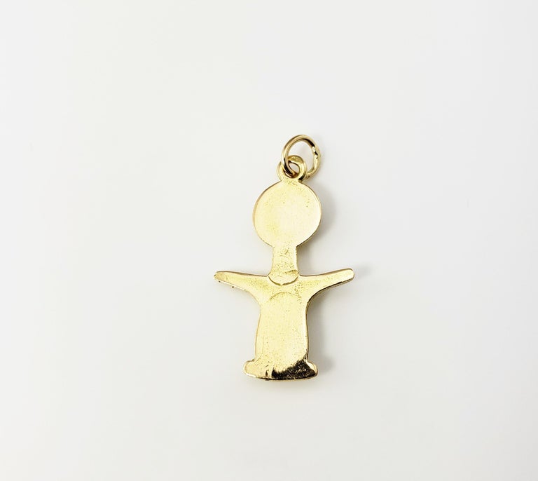 14 Karat Yellow Gold Aztec Fertility God Charm at 1stDibs