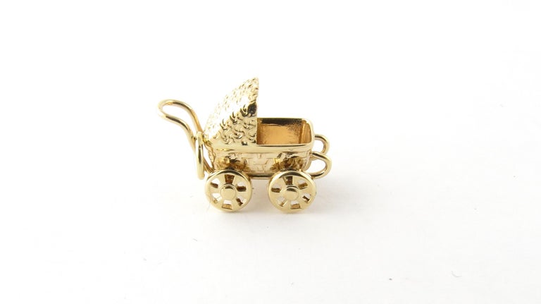 14 Karat Yellow Gold Baby Carriage/Pram Charm at 1stDibs