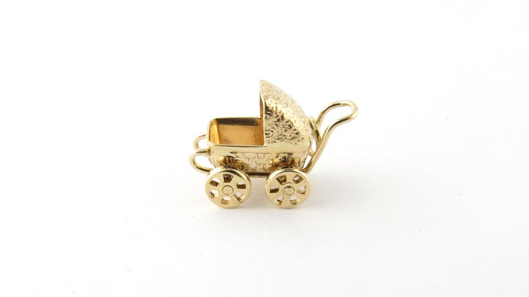 14 Karat Yellow Gold Baby Carriage/Pram Charm at 1stDibs