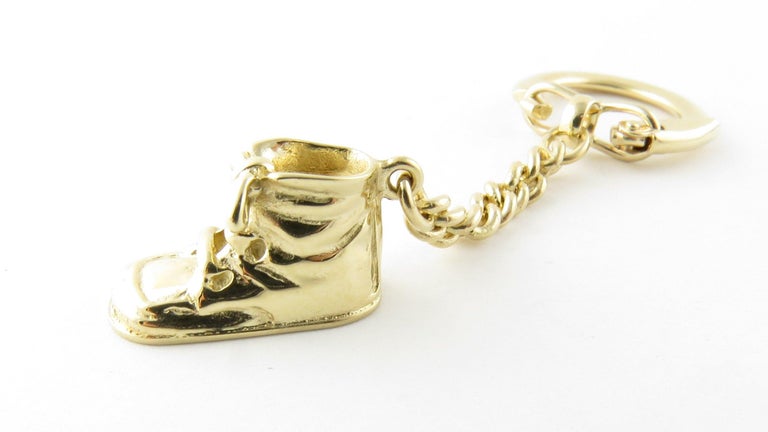 14 Karat Yellow Gold Baby Shoe Keychain at 1stDibs