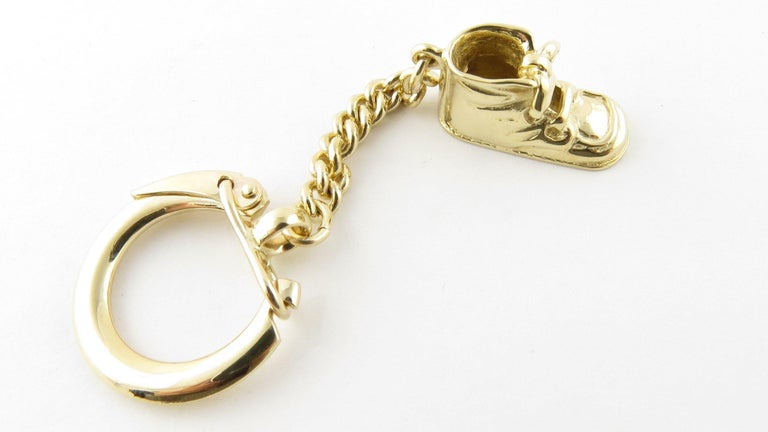 14 Karat Yellow Gold Baby Shoe Keychain at 1stDibs