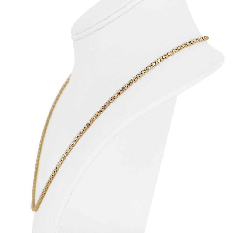 14 Karat Yellow Gold Balestra Popcorn Link Chain Necklace Italy For ...