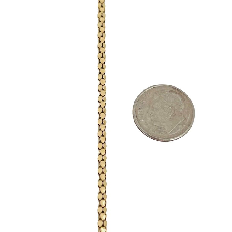 14 Karat Yellow Gold Balestra Popcorn Link Chain Necklace Italy For ...