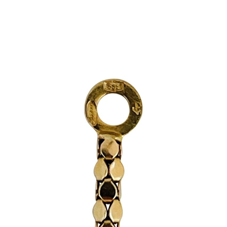 14 Karat Yellow Gold Balestra Popcorn Link Chain Necklace Italy For ...