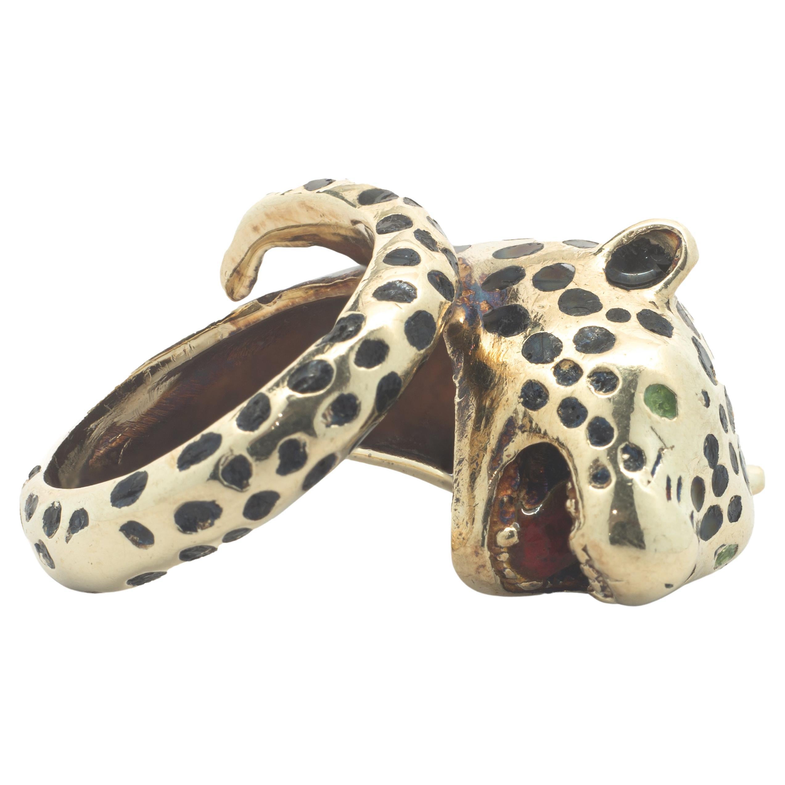 Panther Ring in 14 Karat Gold For Sale at 1stDibs | 14k gold panther ...