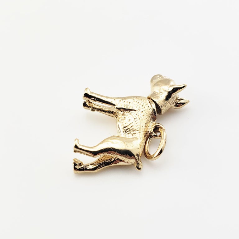 14 Karat Yellow Gold Boxer Dog Bobblehead Charm For Sale at 1stDibs