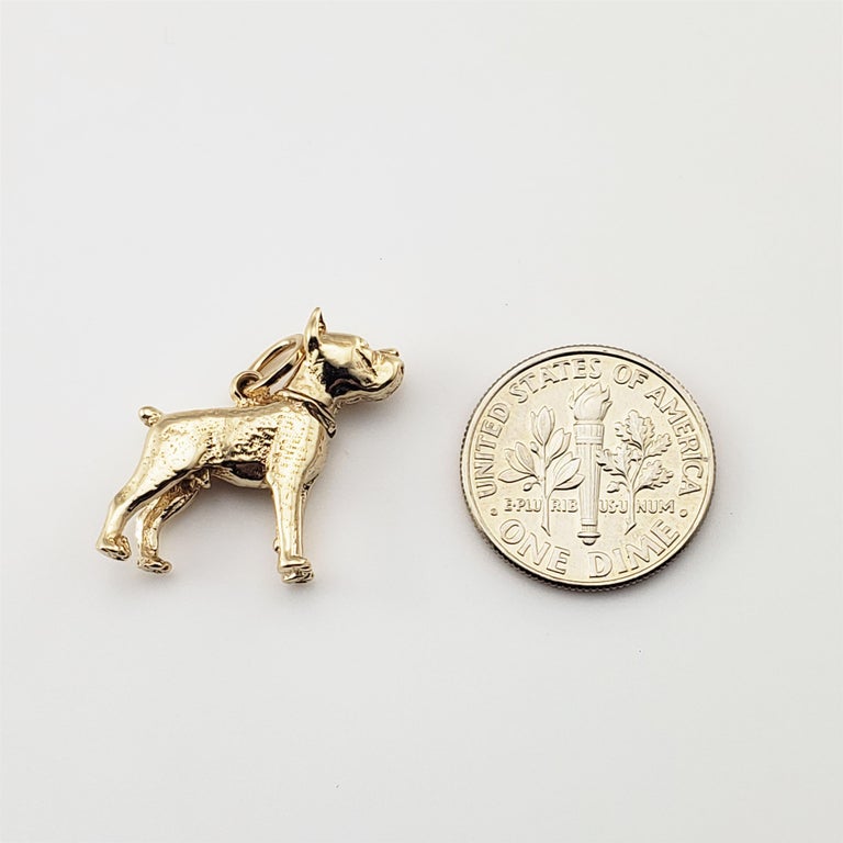 14 Karat Yellow Gold Boxer Dog Bobblehead Charm For Sale at 1stDibs