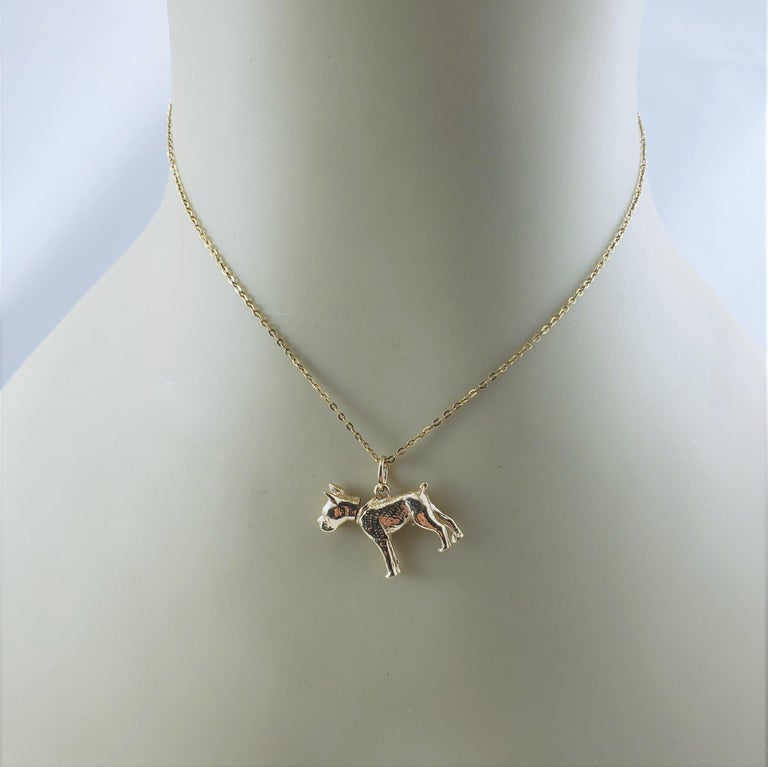 14 Karat Yellow Gold Boxer Dog Bobblehead Charm For Sale at 1stDibs