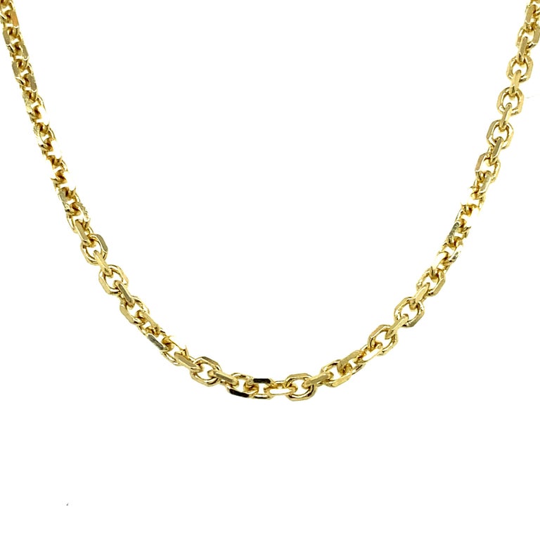 14 Karat Yellow Gold Cable Link Chain at 1stDibs