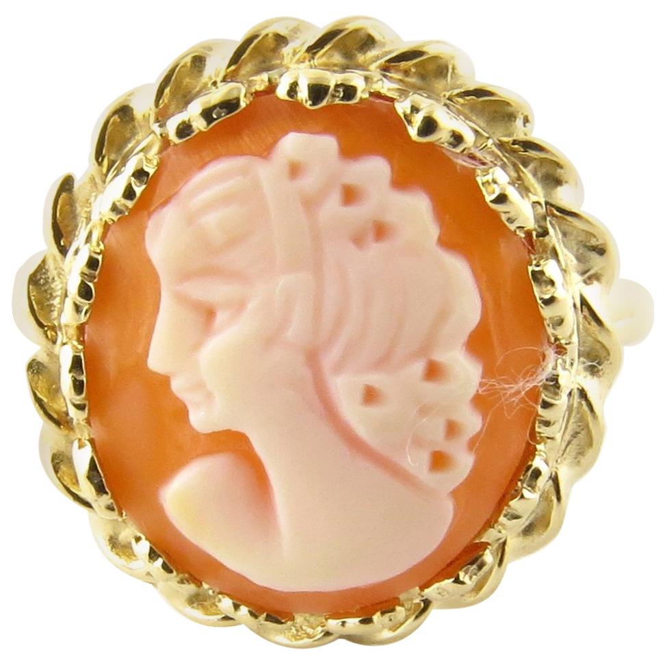 14 Karat Yellow Gold Cameo Ring at 1stDibs | cameo karat