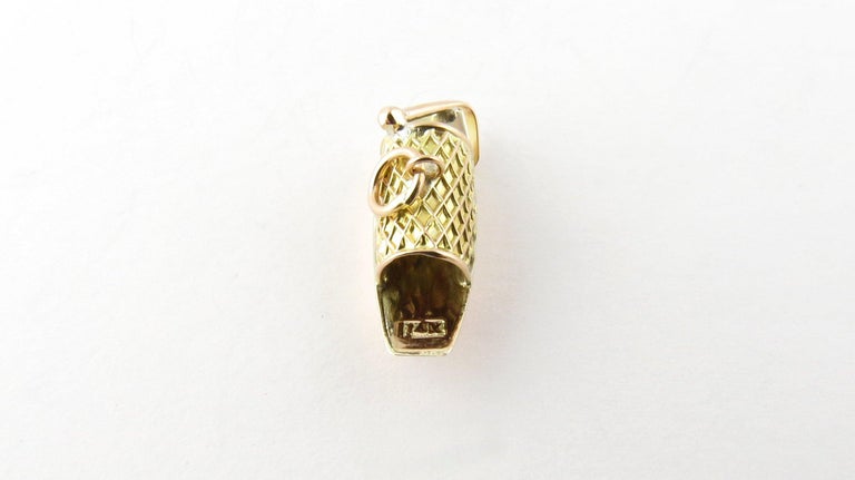 14 Karat Yellow Gold Chinese Fishing Boat Charm For Sale at 1stdibs