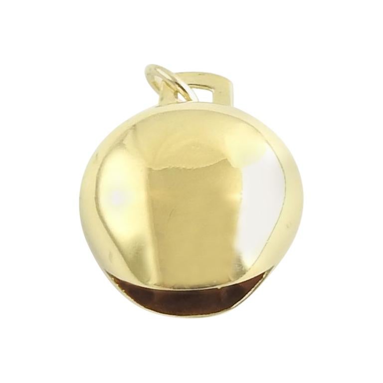 14 Karat Yellow Gold Cow Bell Charm at 1stDibs