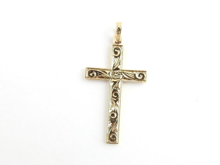 14 Karat Yellow Gold Cross Pendant at 1stDibs | 14 karat gold cross