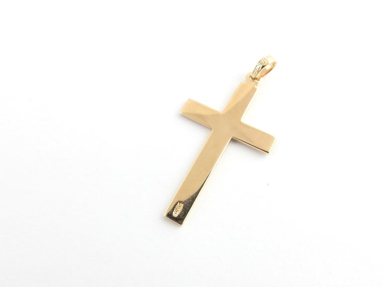 14 Karat Yellow Gold Cross Pendant at 1stDibs | 14 karat gold cross