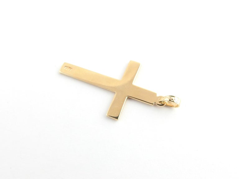 14 Karat Yellow Gold Cross Pendant at 1stDibs | 14 karat gold cross