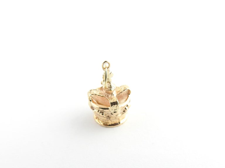 14 Karat Yellow Gold Crown Charm at 1stDibs
