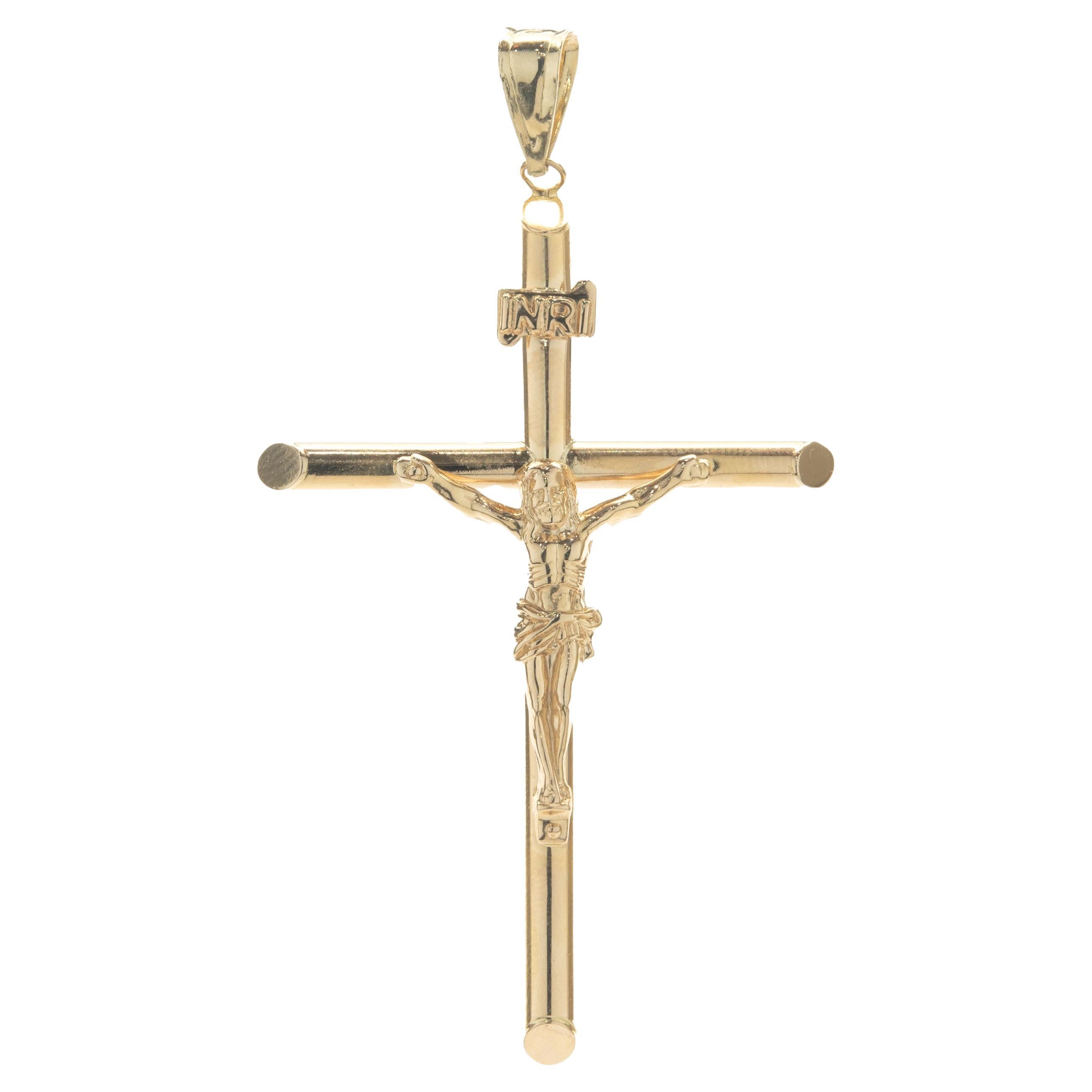 14 Karat Gold Eastern Orthodox Cross or Crucifix Pendant for a Necklace ...