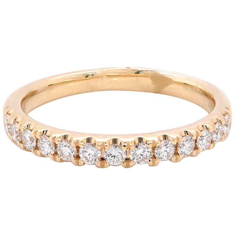 14 Karat Yellow Gold Diamond Band at 1stDibs