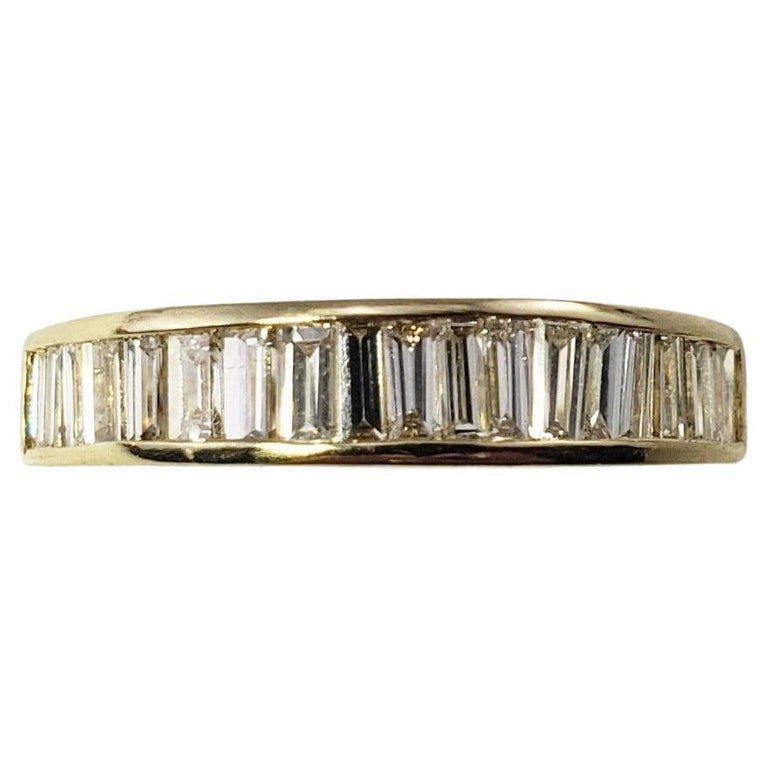 14 Karat Yellow Gold Diamond Band Ring at 1stDibs
