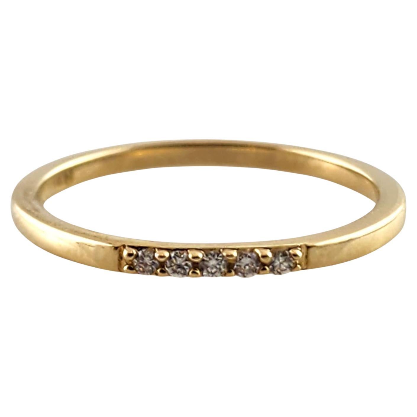 14 Karat Yellow Gold Diamond Band Ring Size 7 #18563 For Sale at 1stDibs