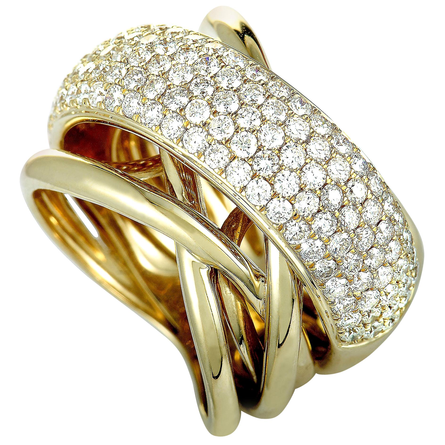 Piaget Yellow Gold Diamond Ring at 1stDibs
