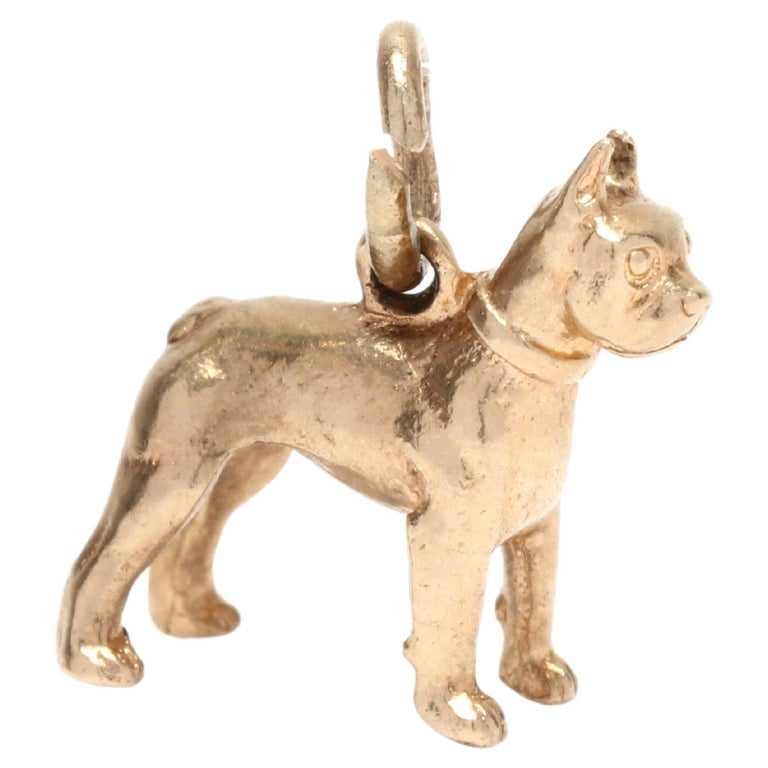 14 Karat Yellow Gold Dog Charm at 1stDibs