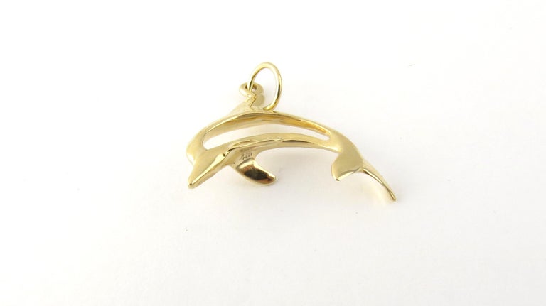14 Karat Yellow Gold Dolphin Charm at 1stDibs