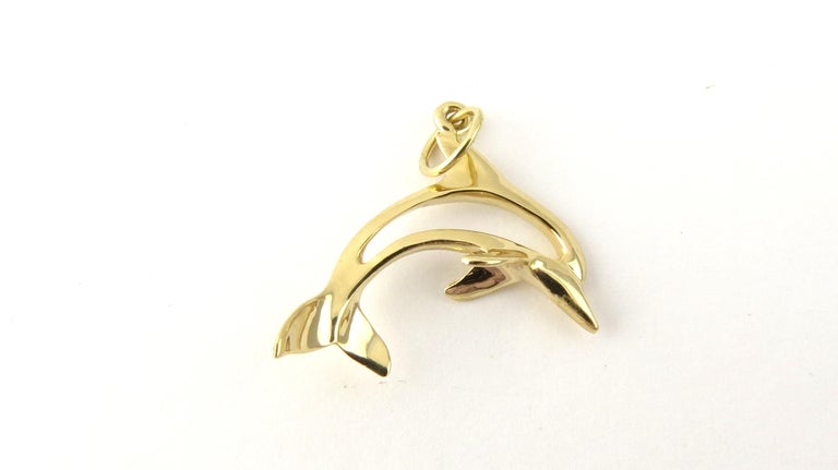 14 Karat Yellow Gold Dolphin Charm at 1stDibs