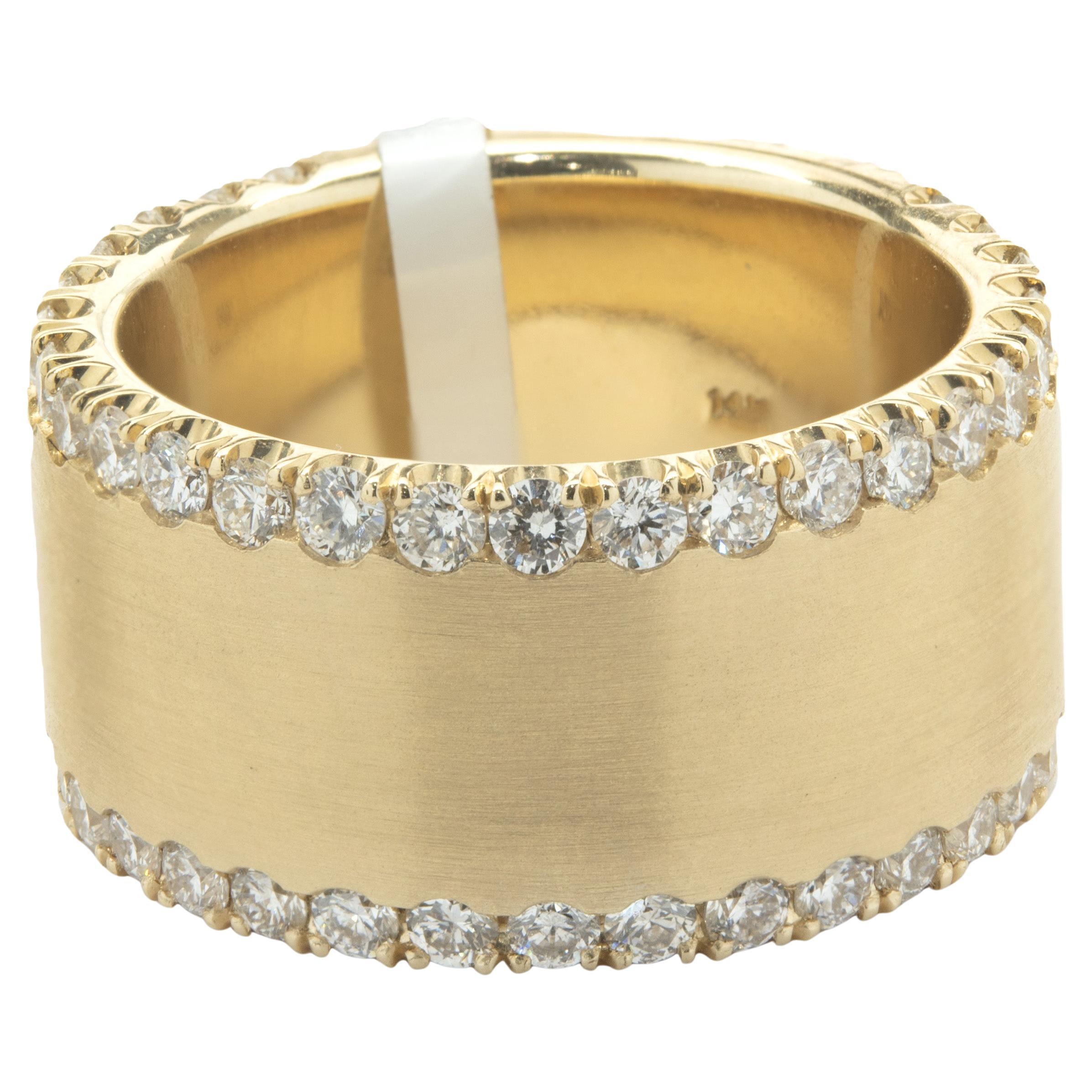 14 Karat Yellow Gold Diamond Cigar Band For Sale at 1stDibs | cigar ...